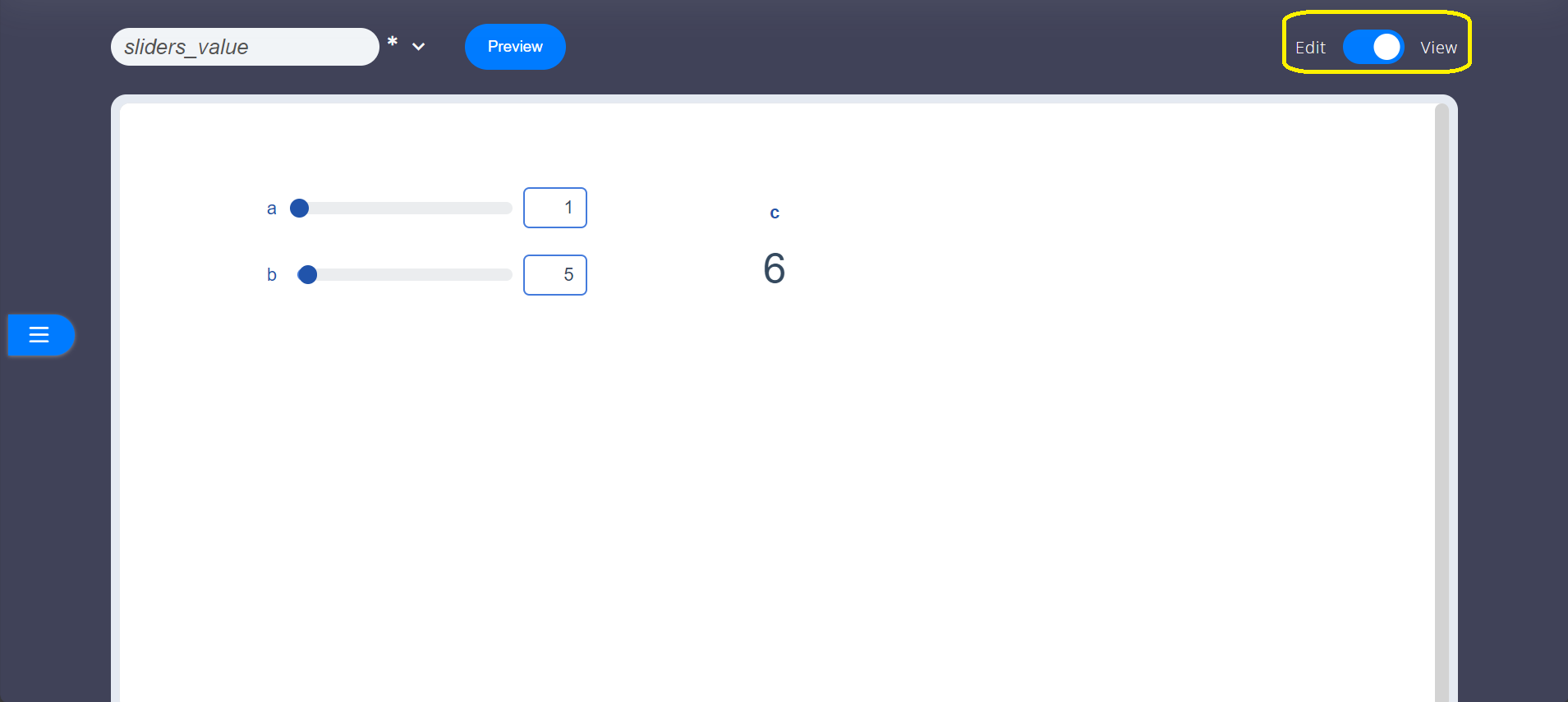 Simple Example Taipy Designer Documentation